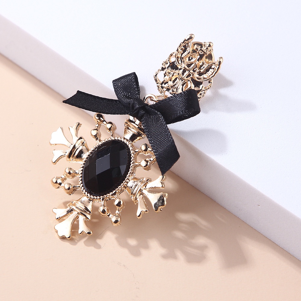 Elegant Simple Black Bowknot Brooch Exquisite Fashion Vintage Bow ...