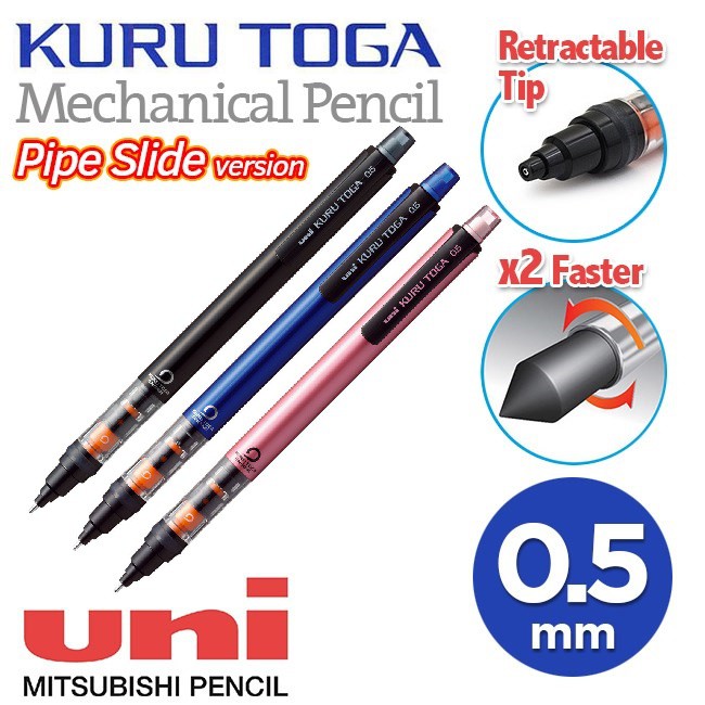 Uni Kuru Toga Pipe Slide Automatic Lead Rotation Mechanical Pencil | Shopee Malaysia