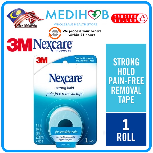 3M Nexcare Sensitive Skin Tape 1 Inch EXP 10/2025 | Shopee Malaysia