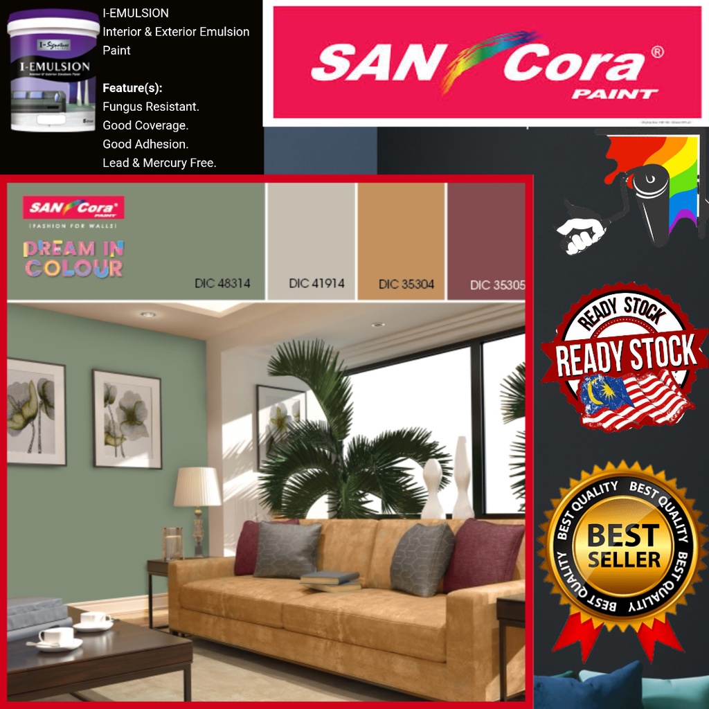 SINAR SANCORA Dream In Colour Interior Wall Paint 5L NO.20 (48314/41914 ...