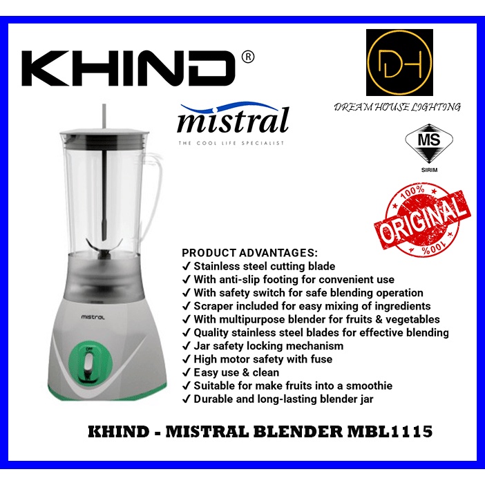 Khind Mistral Blender MBL1115 | Shopee Malaysia