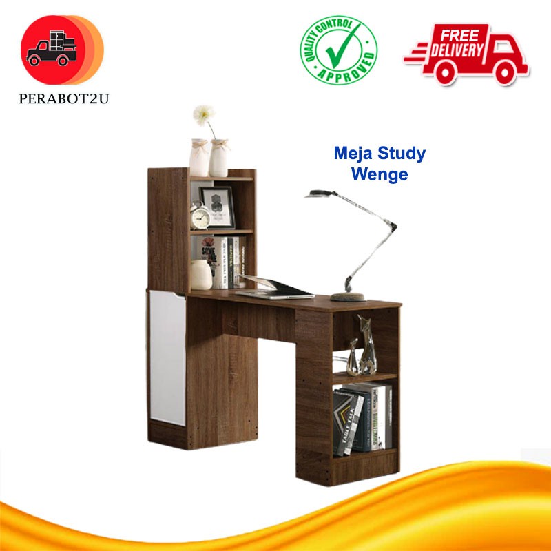 P2U SA space saver study desk with bookcase/ rak buku bersama meja ...