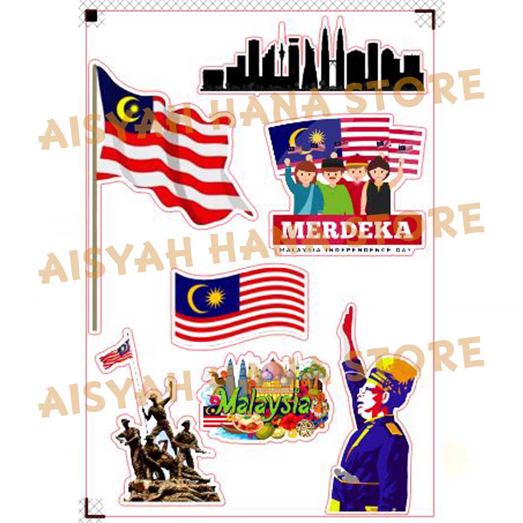 Malaysia Flag Cake Topper Deco Bendera Jalur Gemilang Bendera Negeri ...