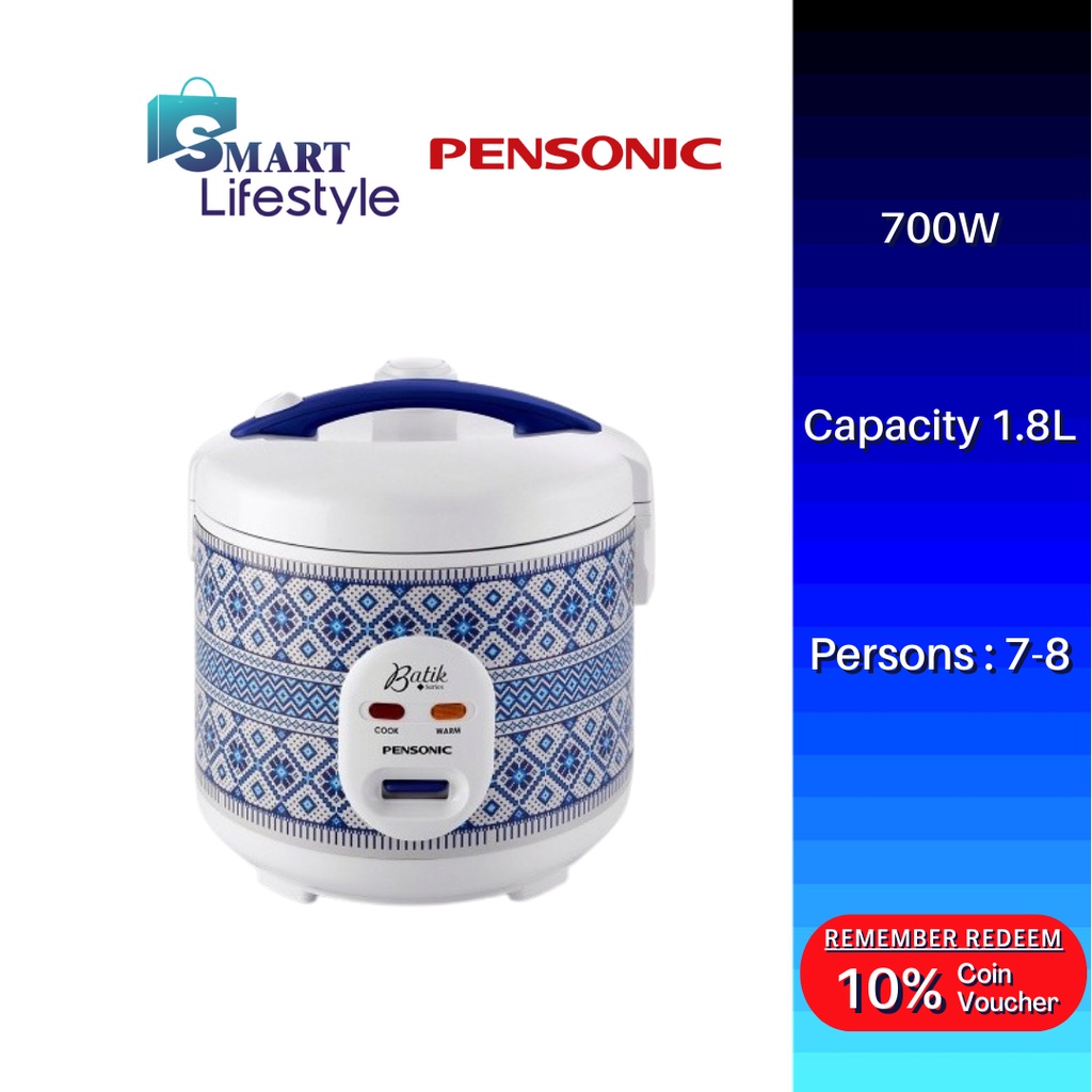 Pensonic Batik Series 1.8L Rice Cooker PSR-1801/PSR-1808B | Shopee Malaysia