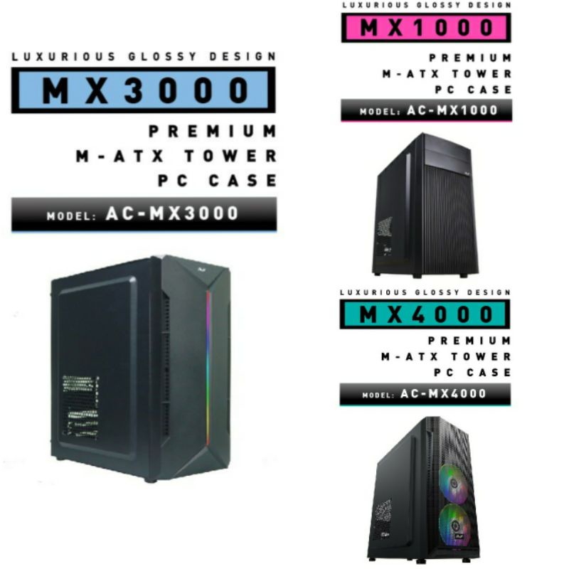 AVF AC-MX1000 / MX3000 /MX4000 Premium Luxurious Glossy Design M-ATX ...