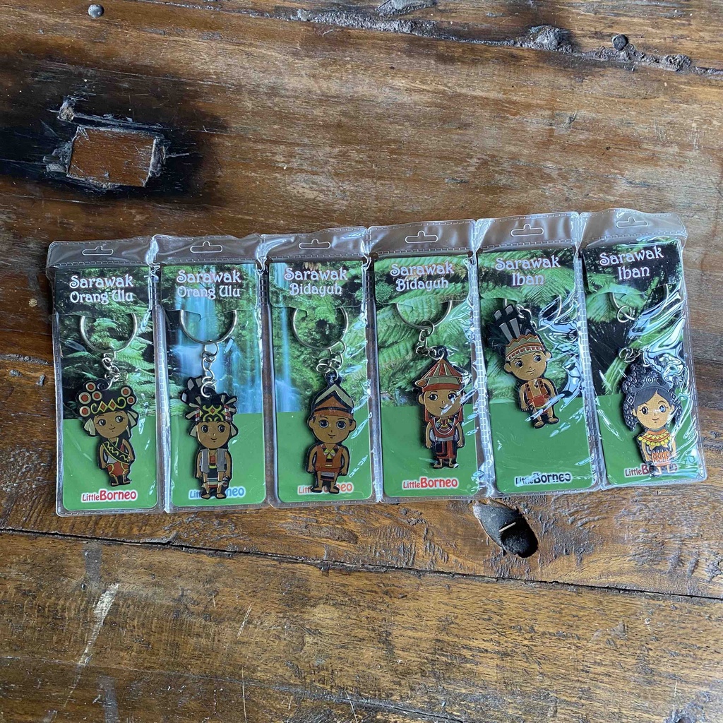 6 in 1 Keychain - Borneo - Sarawak - Foil Keychain - LittleBorneo ...
