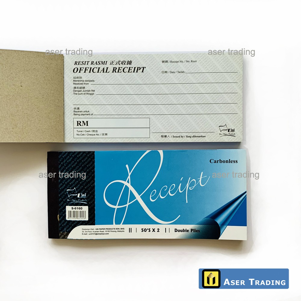 UNI Official Receipt 2ply Carbonless | Shopee Malaysia