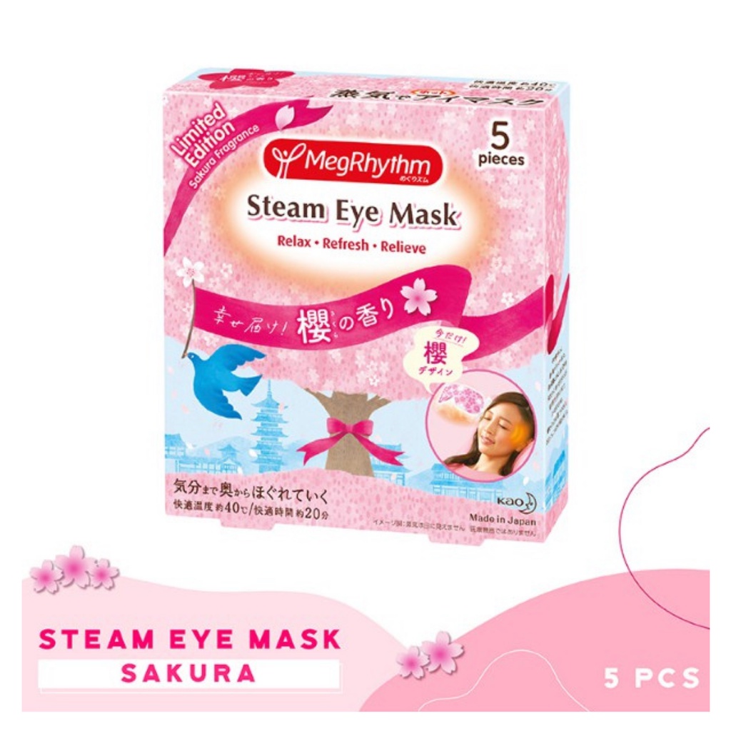 MegRhythm Steam Eye Mask Sakura (5pcs) | Shopee Malaysia