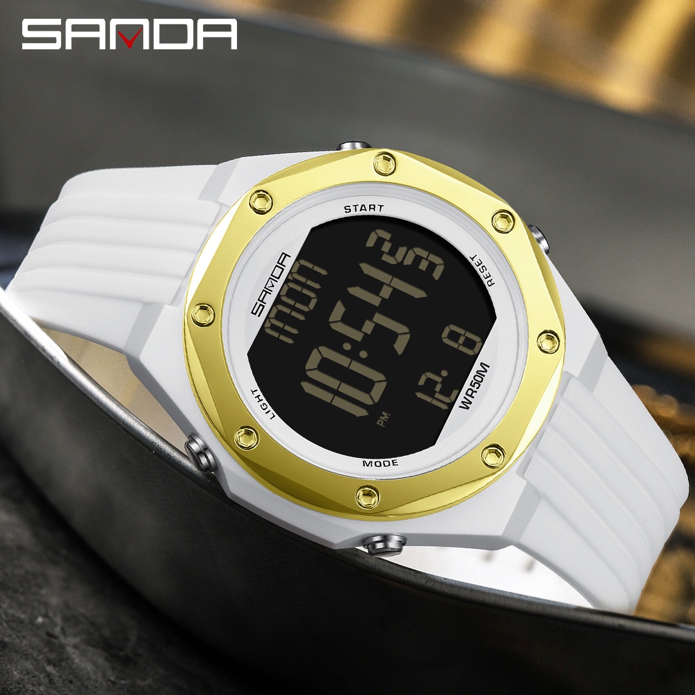 Sanda Multifunctional LED Digital Display Watch Casual Sports Watch Multifunctional Cool ...