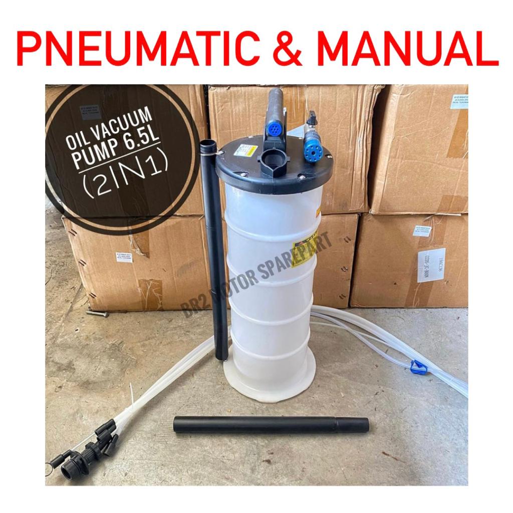 ( 2 in 1 / Manual ) 6.5L Pneumatic / Manual vacuum oil fluid extractor pump Pam Minyak Fluid ...