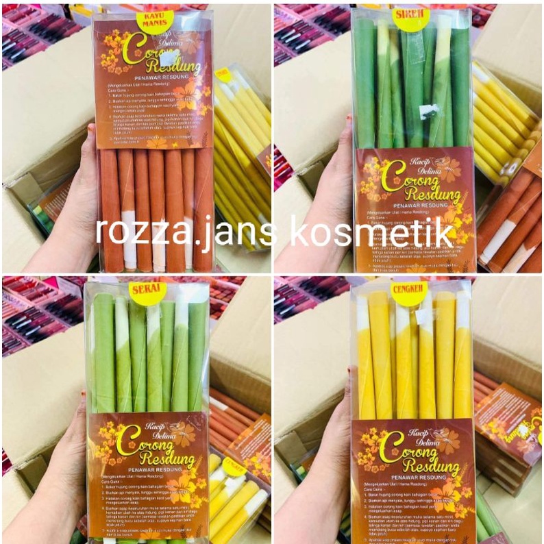 Borong 50psc.KACIP DELIMA CORONG RESDUNG lilin asap terapi original ...