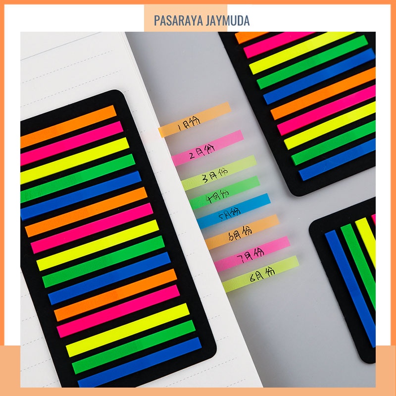 5 Colors Fluorescent Sticky Notes Index Labels Sticker Stick Note ...