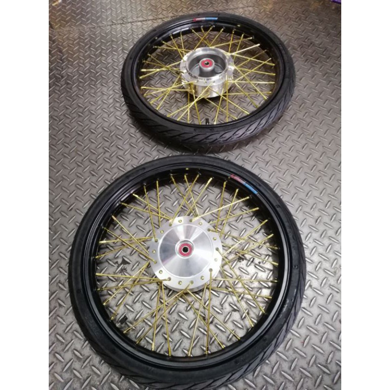 EX5/DREAM/W100 ALLOY RIM SET SHARK/FALCON 1.40X17 (SIAP PASANGS & TAYA ...