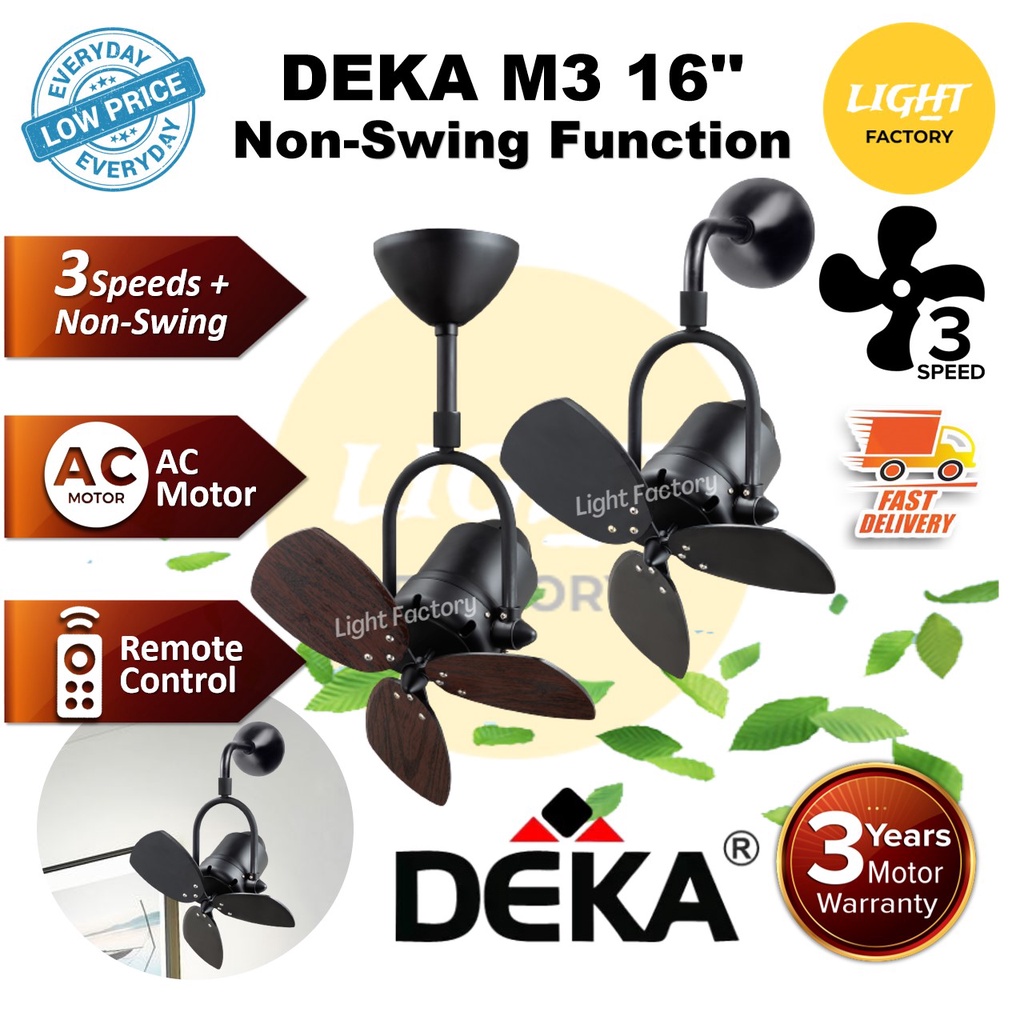 Deka Ceiling Wall Mount Fan M3 | Shelly Lighting