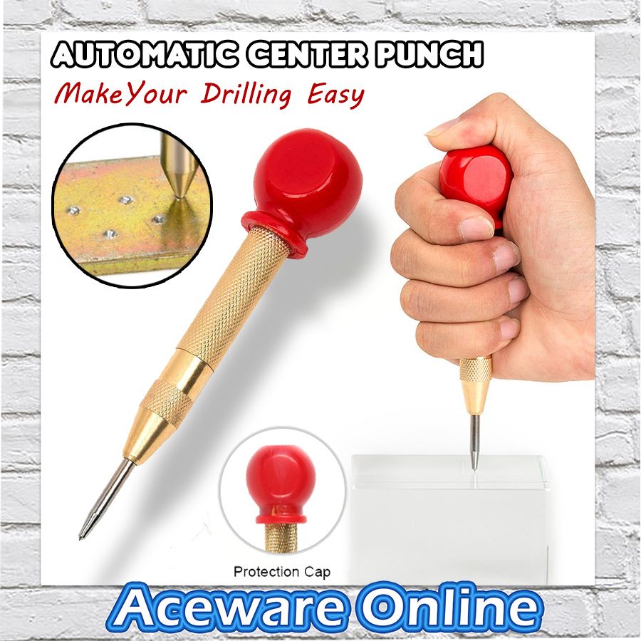 AUTOMATIC CENTER PUNCH Spring Loaded Marking Holes For Start Drilling ...