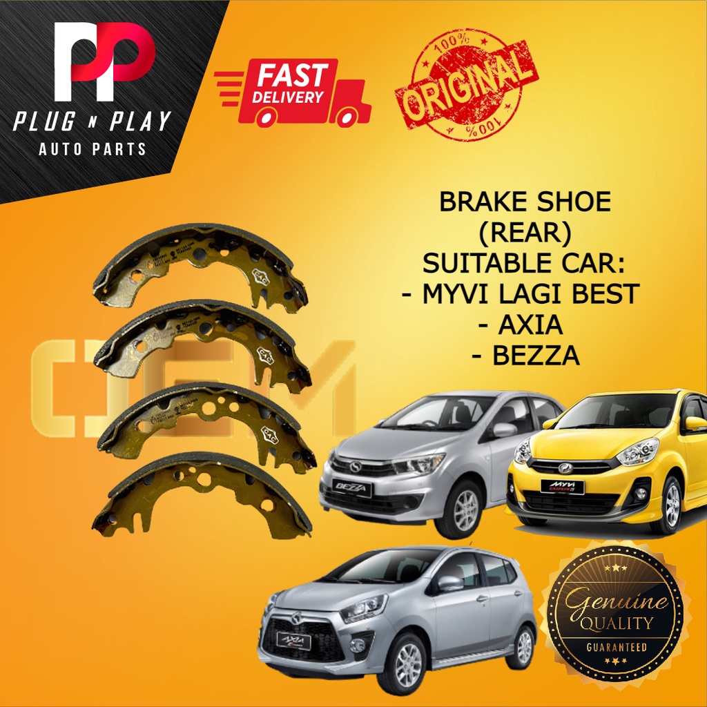 PERODUA MYVI LAGI BEST AXIA BEZZA BRAKE SHOE REAR BELAKANG OEM PRODUCT ...