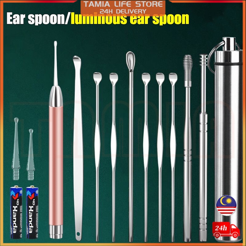 13pcs/Set Ear Cleaner Tool Pengorek Telinga Ear Pick Ear Wax Remover ...