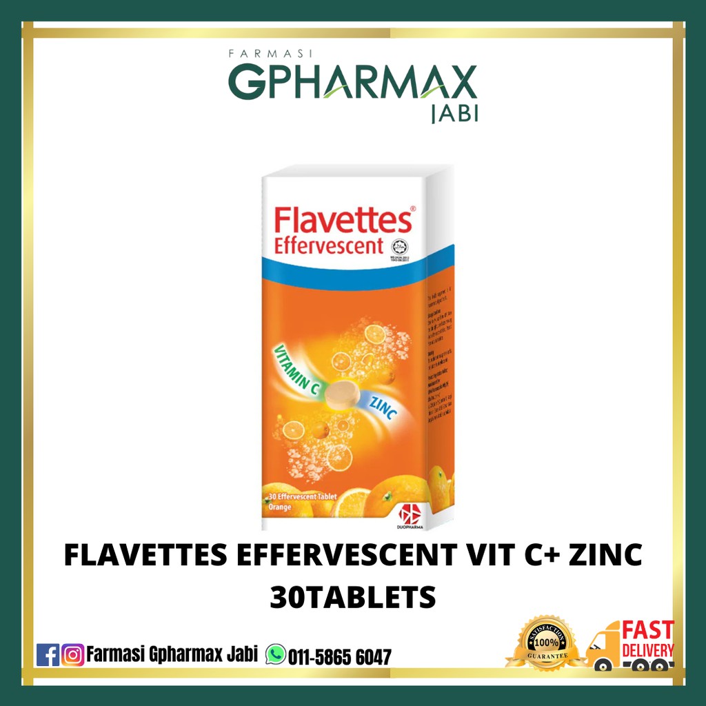FLAVETTES EFFERVESCENT VITAMIN C PLUS ZINC 30'S | Shopee Malaysia FLAVETTES EFFERVESCENT VITAMIN C PLUS ZINC 30'S | Shopee Malaysia