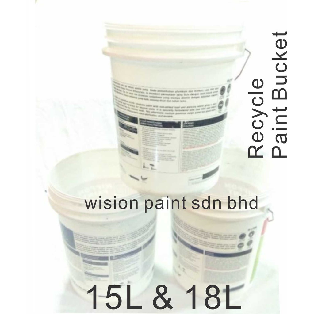 1L / 5L / 15L / 18L / 20L Recycle Paint Bucket / TONG CAT KOSONG ...