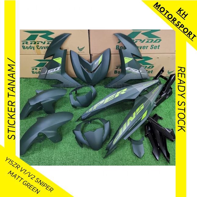 Y15ZR V1/V2 RAPIDO COVERSET SNIPER MATT GREEN STICKER TANAM/AIRBRUSH ...
