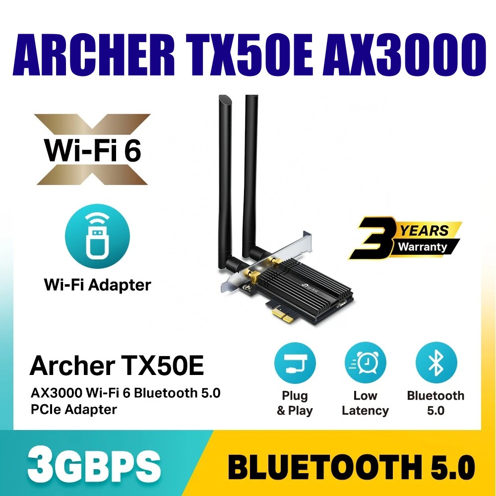 ARCHER TX55E TX50E / TX3000E AX3000 WiFi 6 & Bluetooth 5.0 PCIe ...