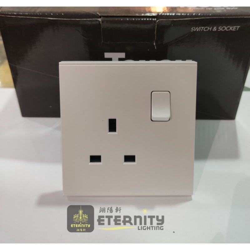 RETOUCH ELEGANCE 13A DOUBLE POLE FLAT PIN SWITCH SOCKET W/O NEON ...