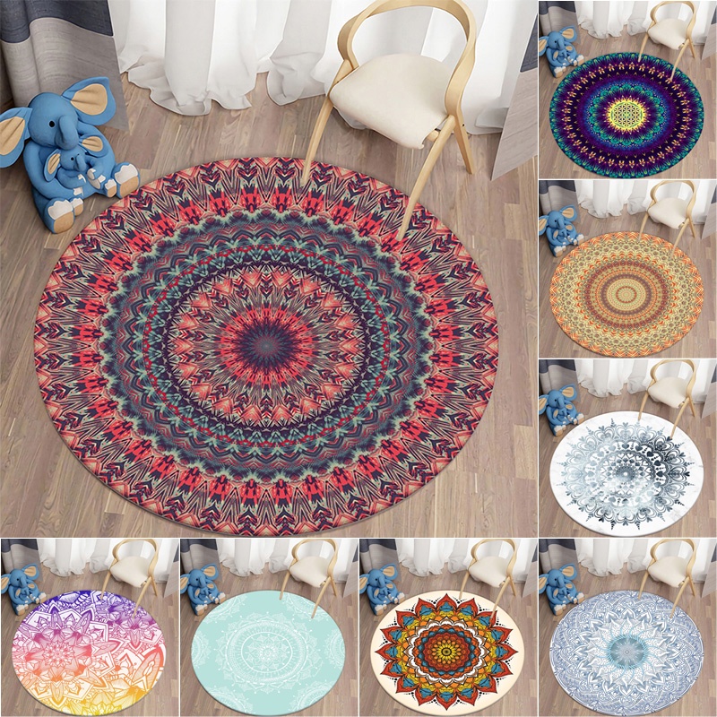 Ethnic Style Mandala Round Carpets in the Bedroom Children Room's Rugs ...