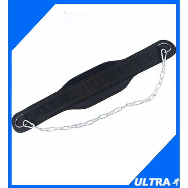 Back Support Weight Lifting Belt Chain Waist Strength Training Pull Up ...