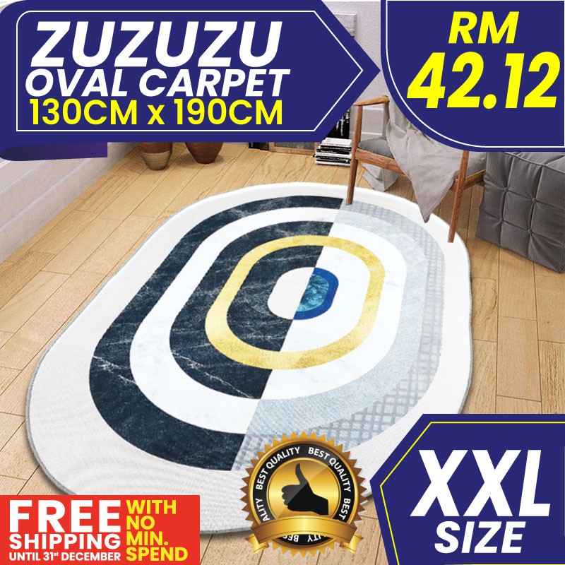 CARPET OVAL/CARPET VELVET/CARPET OVAL MODERN/CARPET MODERN/NEW DESIGN/CARPET VELVET 130CM X ...