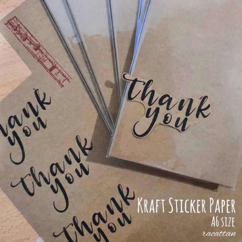 Kraft Sticker Paper Set | Shopee Malaysia