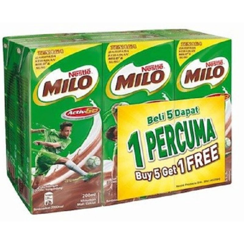 MILO UHT Activ-Go Packet Drink (200ml x 6) | Shopee Malaysia