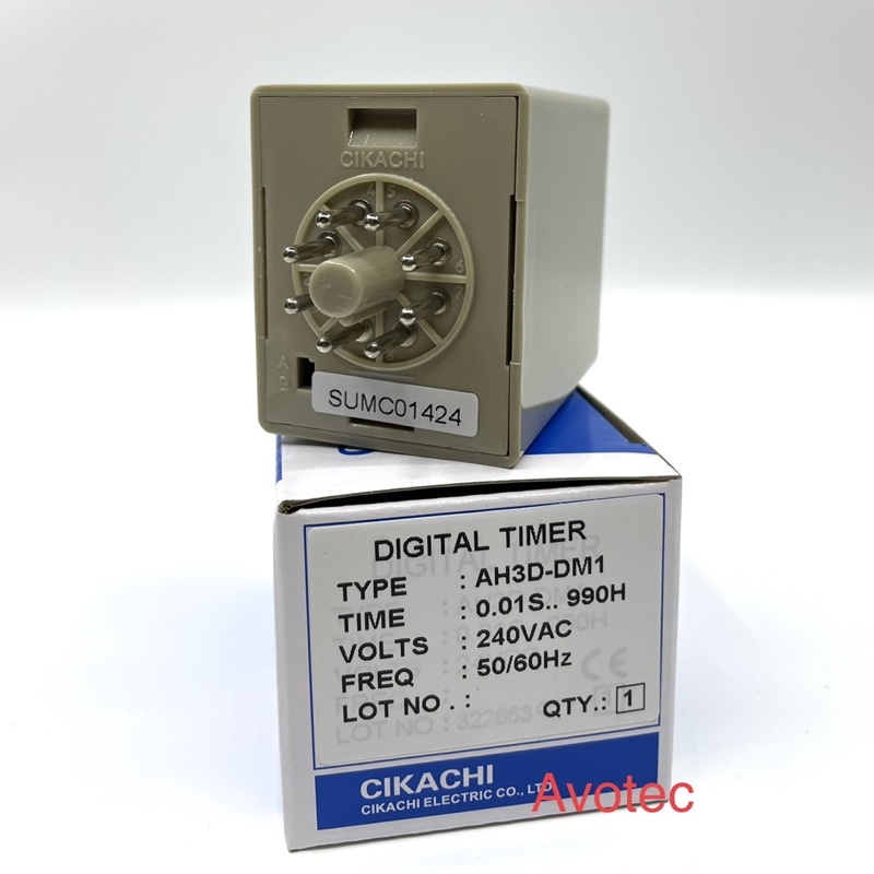 CIKACHI (CKC) AH3D-DM1 240VAC 2digit Multi-Range Digital Timer - Single ...