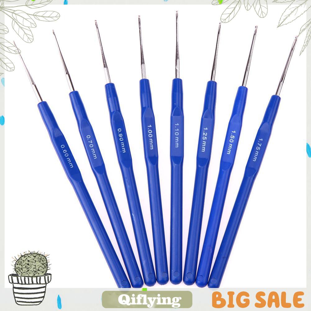 8pcs Small Crochet Hooks Needles Stitches Knitting Craft Case Crochet ...