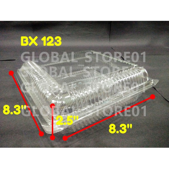 BX-123 8.5" Square Cake Tray with Lock [ 50pcs± ]Bakery Disposable ...