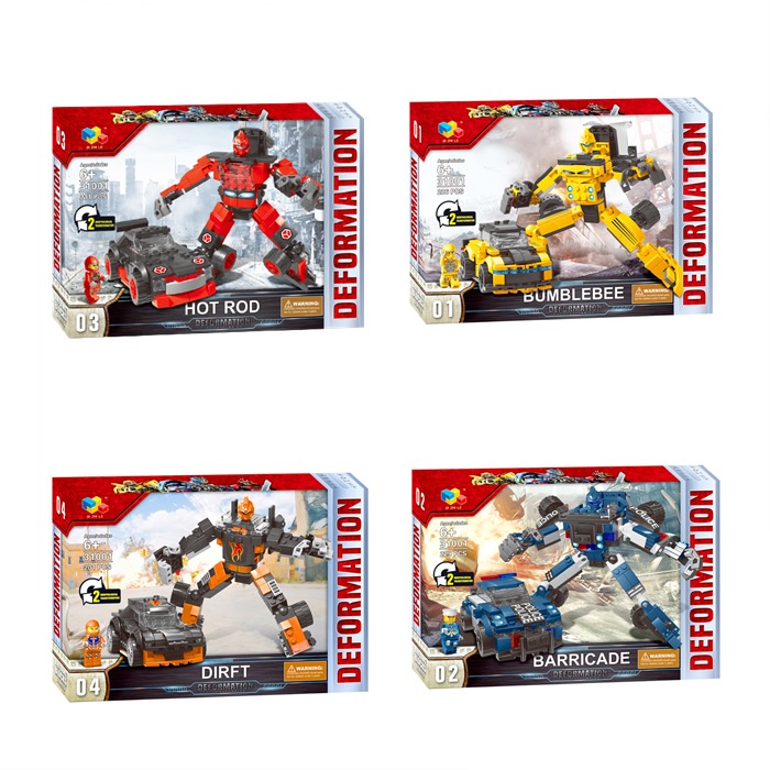 Bumblebee Transformer Building Blocks 2 in 1 Deformation Car Robots Kids Toys Compatible ...