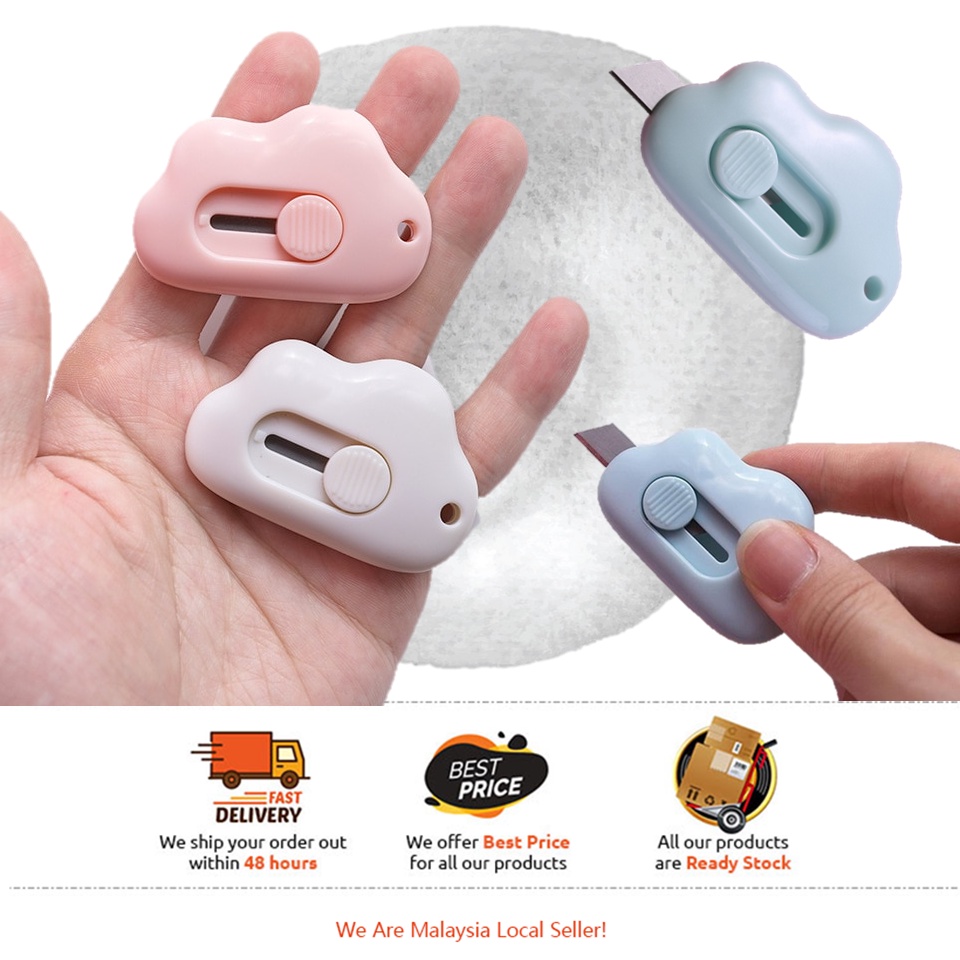 Cute Cloud Utility Knife Mini Portable Paper Cutter Small Size Student ...