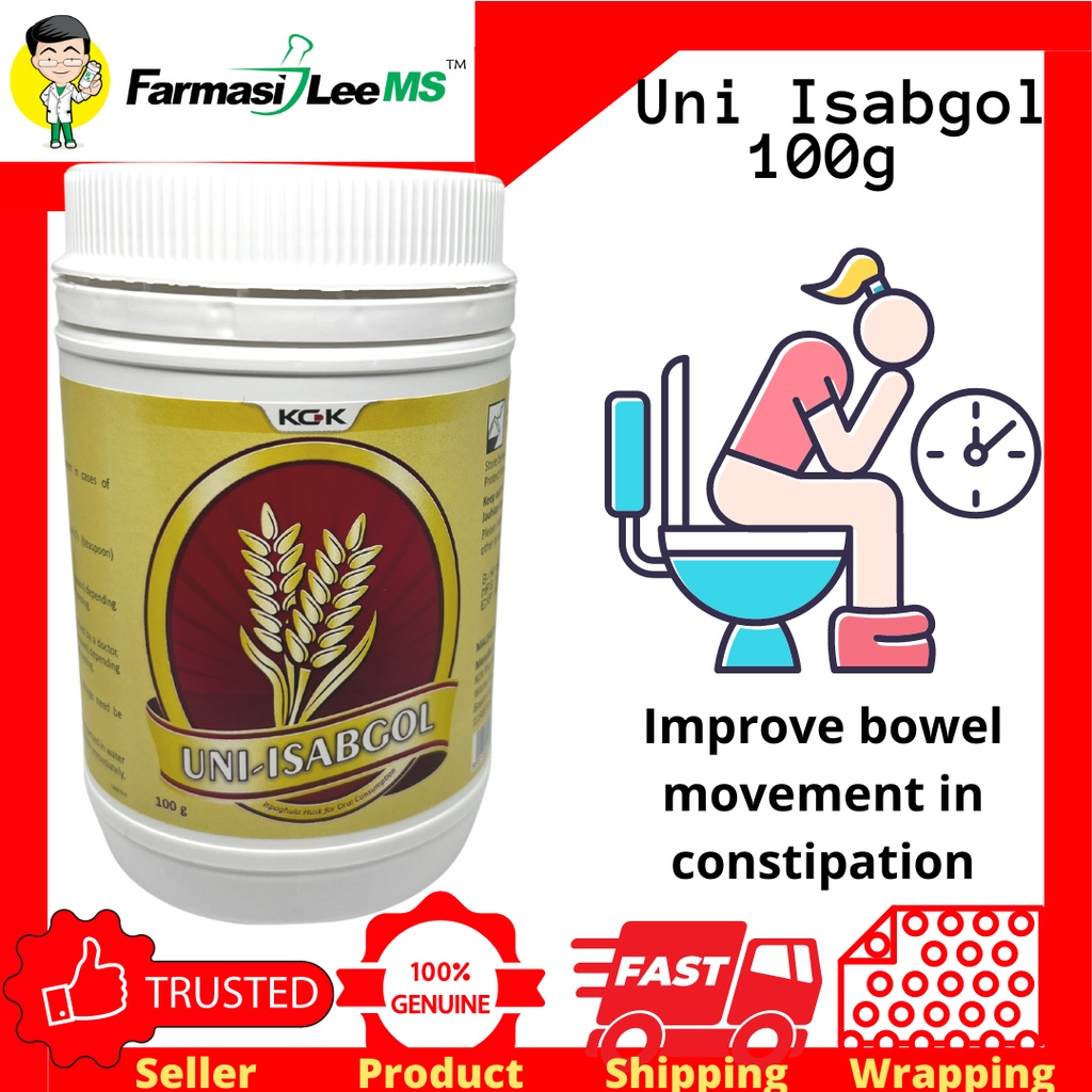 Uni Isabgol Ispaghula Husk 100% w/w 100g (Exp: 08/2027) For ...