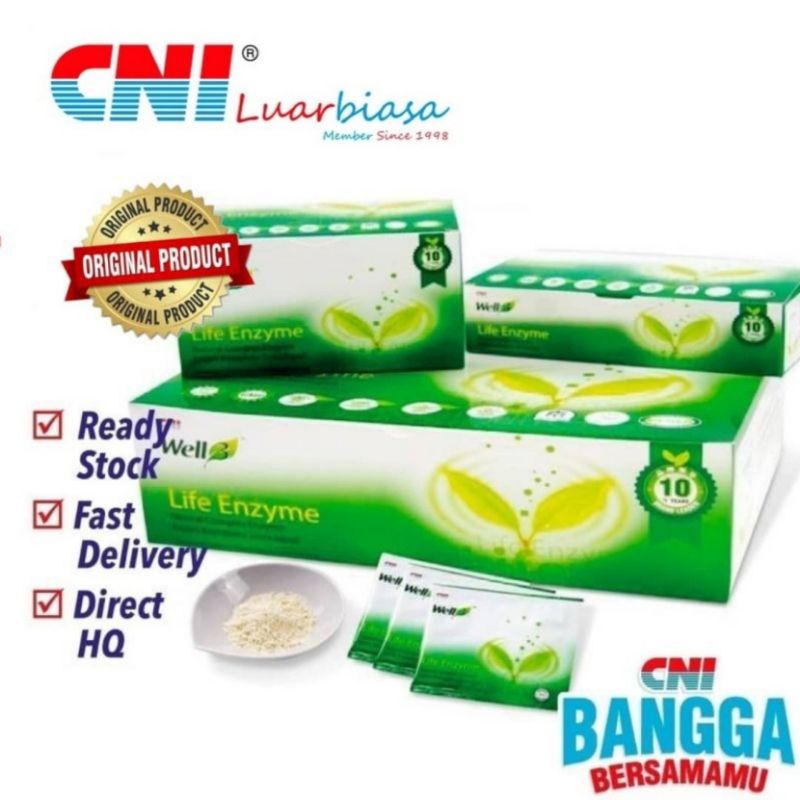 CNI Life Enzyme 30 x 4g - Enzym Complex With MENEP Technology | Shopee ...