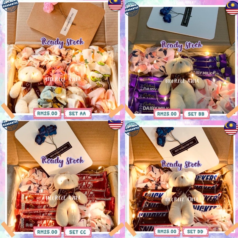 Scrunchies Box Ready Stock 🔥| Surprise Gift Box | Scrunchies Box ...