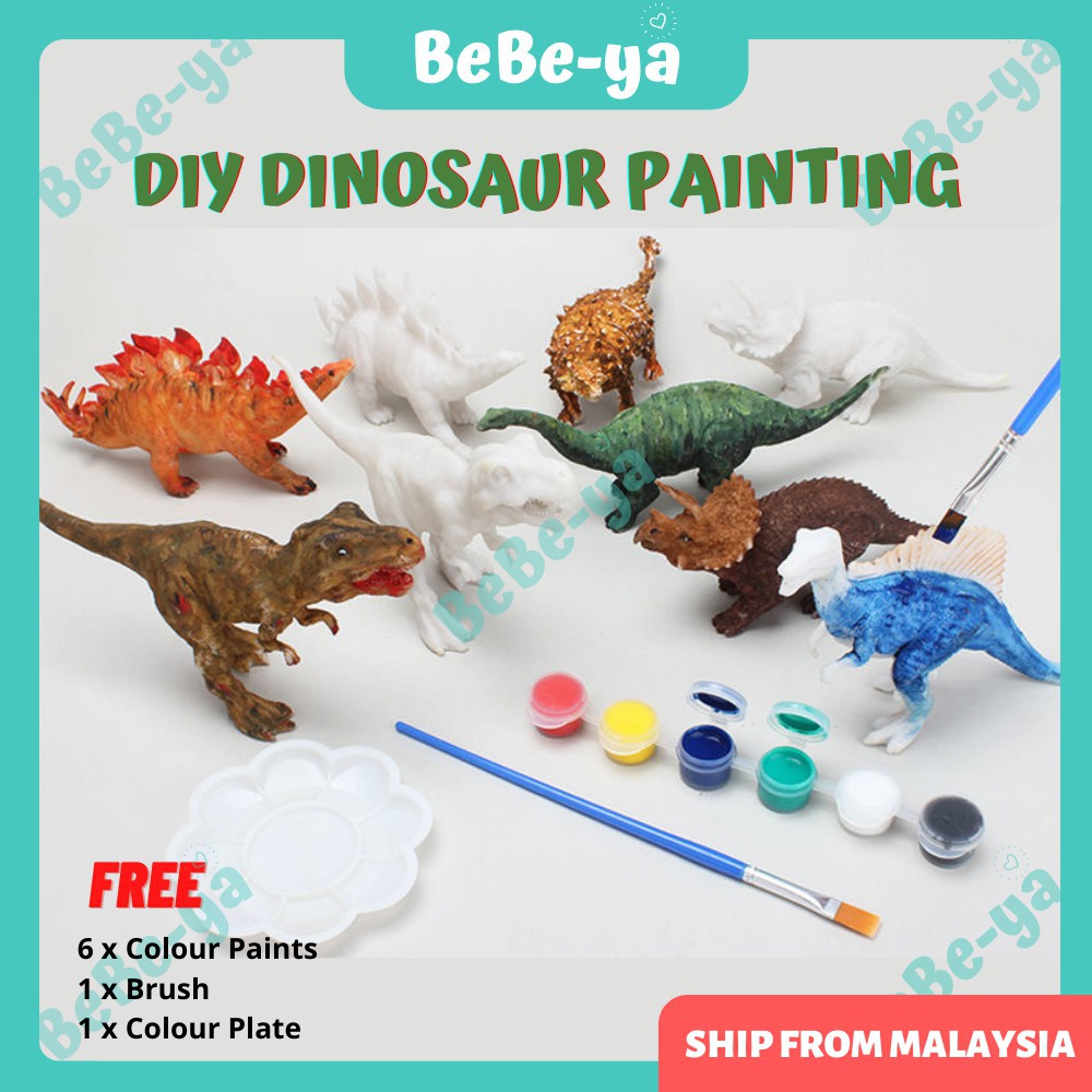 3D Dinosaur Painting Set - Jurassic World Dinasour Colouring Paint Kids ...