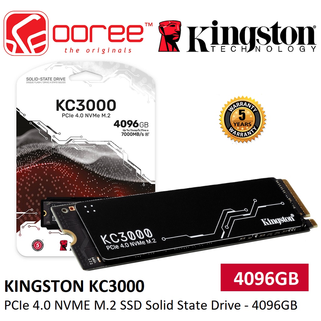 KINGSTON SKC3000D KC3000 PCIE 4.0 NVME M.2 2280 INTERNAL SSD SOLID ...