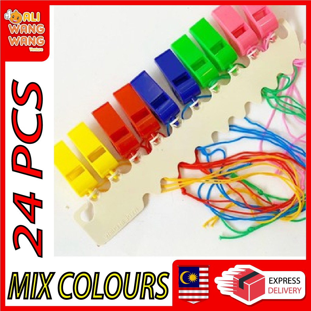 Whistle / Wisel dengan Tali 24 PCS (Ready Stock Malaysia) | Shopee Malaysia
