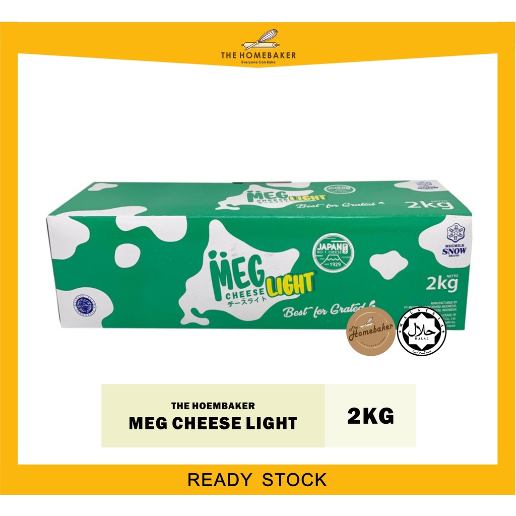 Meg Cheddar Cheese Light 2kg / Cheese parut / Pizza Cheese / Halal ...