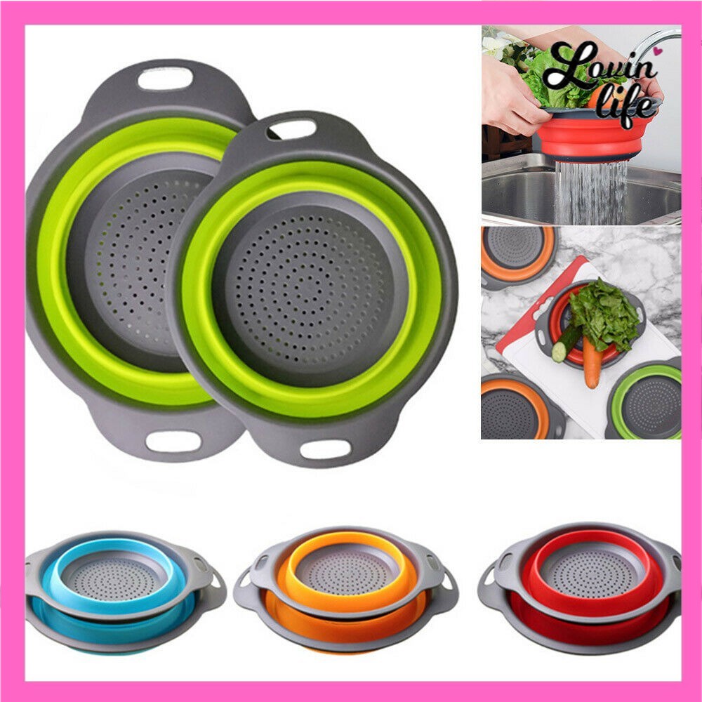 Foldable Strainer Basket Collapsible Colander Foldable Strainer Basket ...