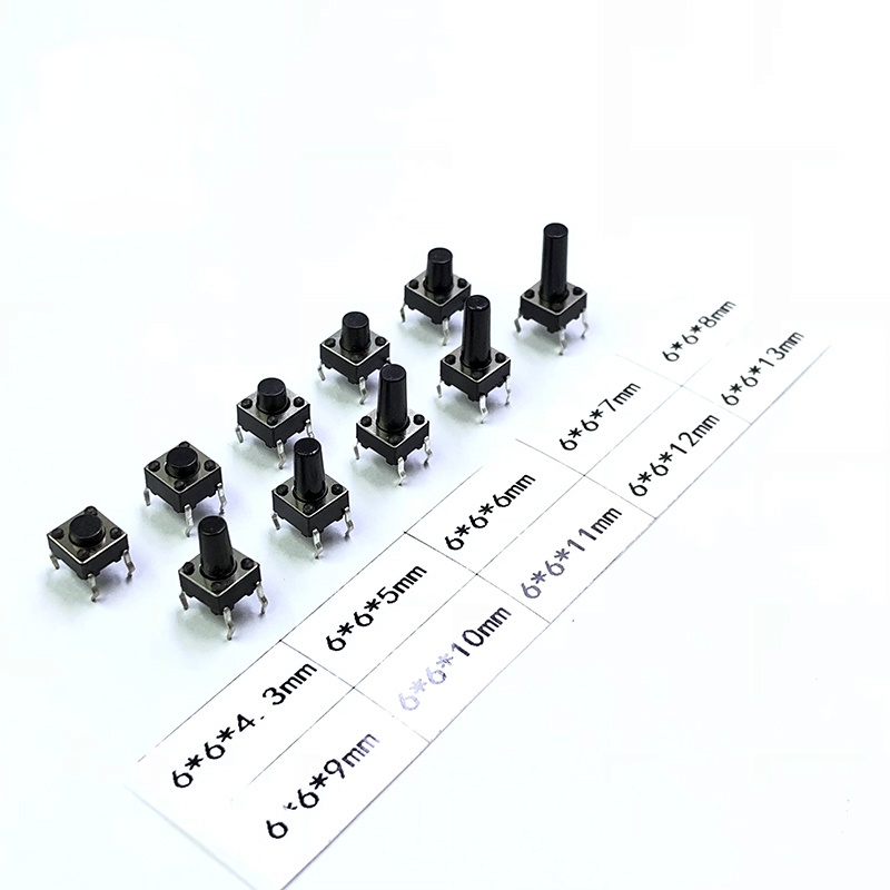 1000PCS Tact Tactile Push Button Switch 6X6 6*6*4.3/5/6/7/8/9/10/11/12 ...