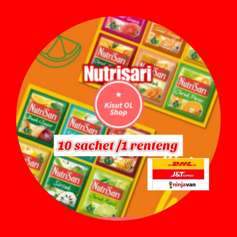 (10 SACHET) NUTRISARI 10 sachet X 11gram minuman serbuk rasa buah Asli ...