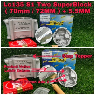 SWIPOH BLOCK LC135 / Y15 / NVX / Y16 SUPER CERAMIC LC 57mm 58 59 60mm ...