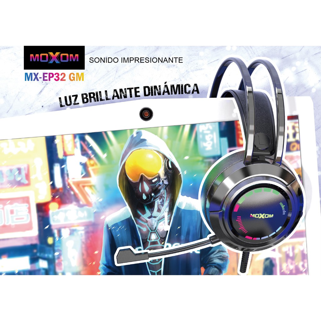 MOXOM 🎧 MX-EP22 GM : GAMING HEADSET 3D SURROUND SOUND 💯 (3.5MM JACK TO ...