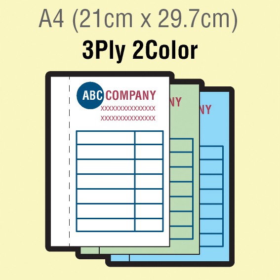 A4 (21cm x 29.7cm) NCR Bill Book Custom Printing Receipt Invoice ...