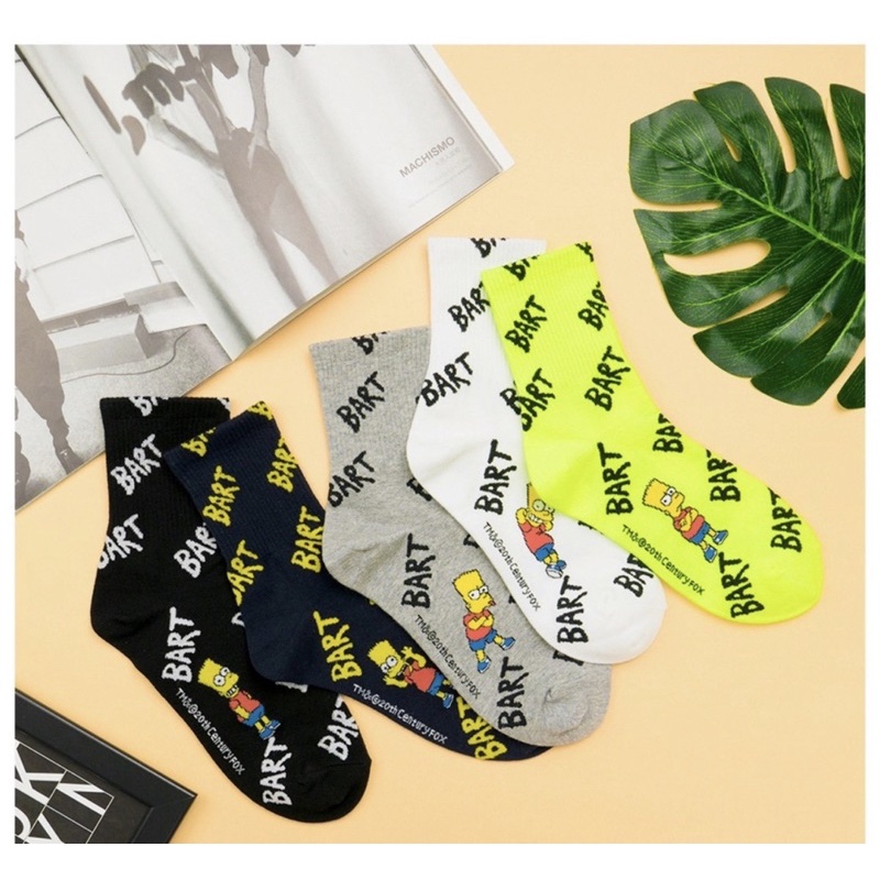 Korean Socks - Bart Simpson Socks - Iconic Socks | Shopee Malaysia